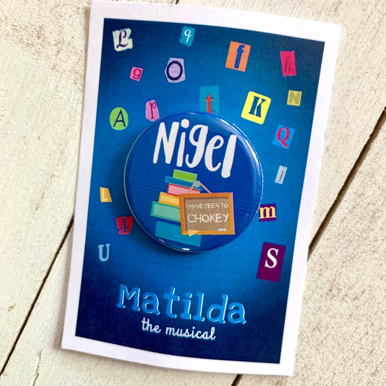 Matilda the Musical Nigel Inspired Pinback Button Badge - Etsy