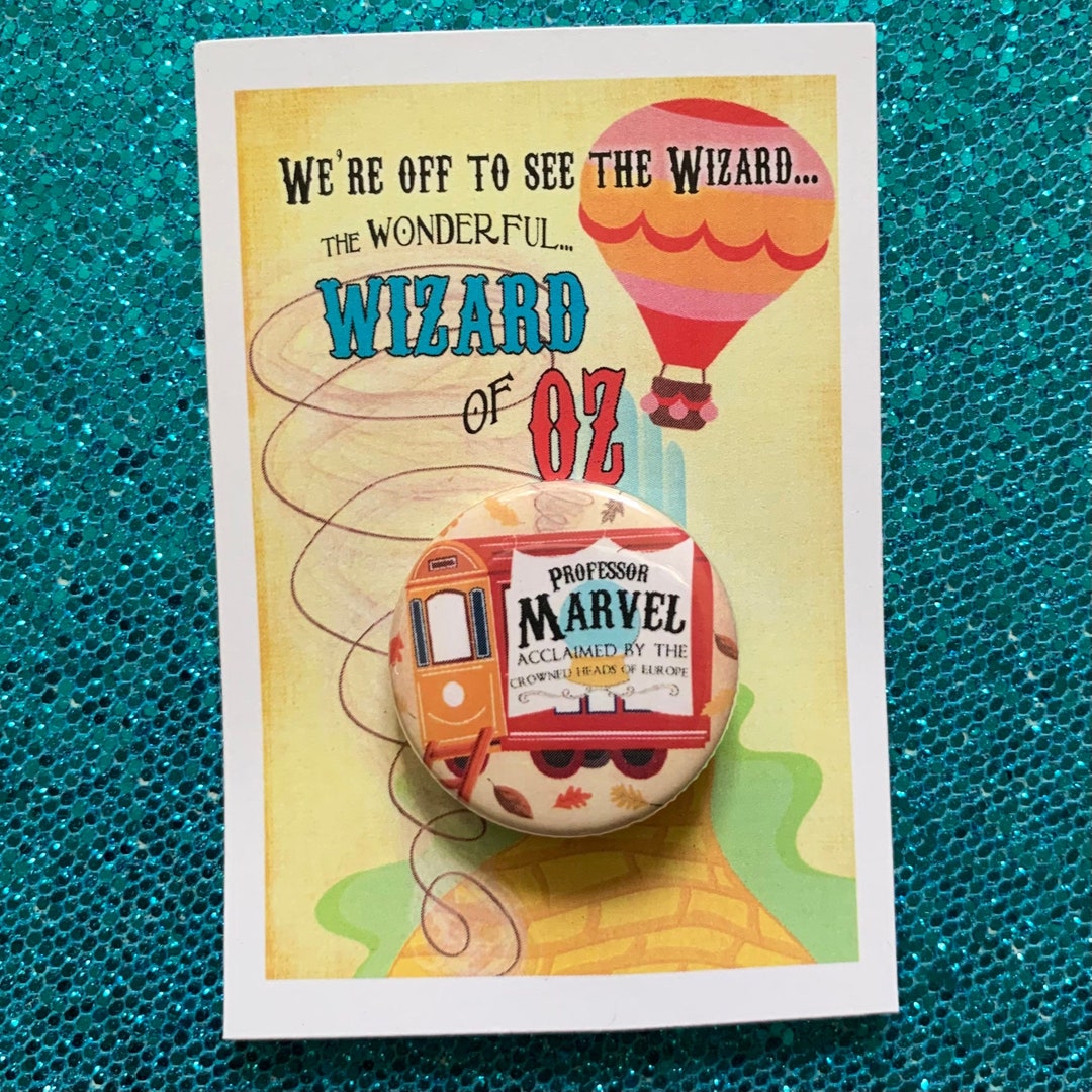 WIZARD OF OZ Inspired Professor Marvel Pin, Pinback, Button, Badge ...