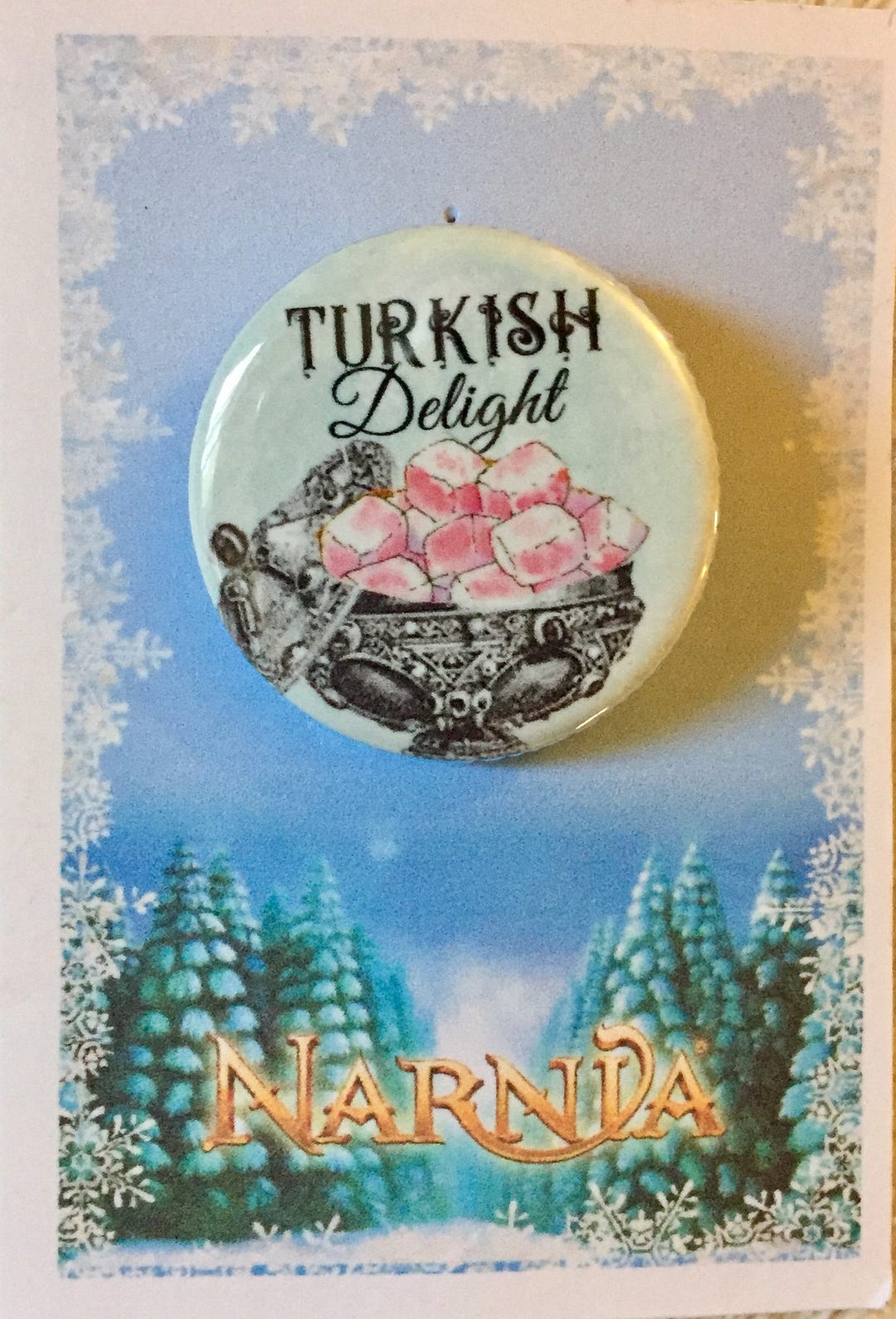Narnia Pin,"turkish Delight", Pinback, Button, Musical Theatre Keepsake ...
