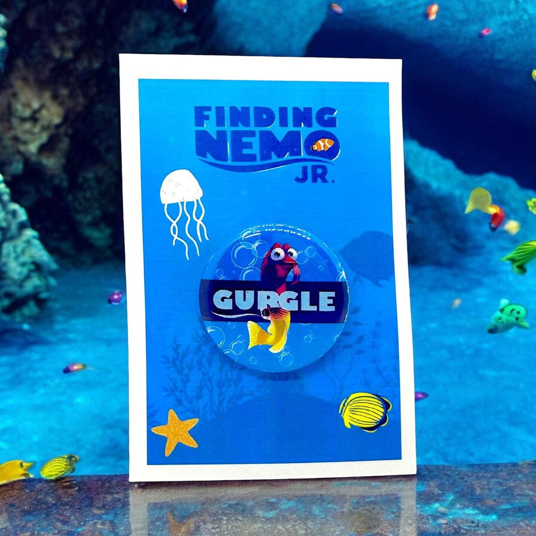 Finding Nemo the Musical Jr.& Kids Gurgle Character Pin, Magnet, Button ...
