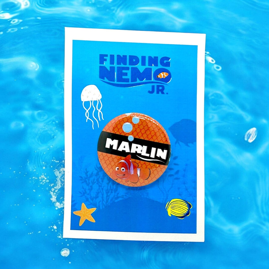 Finding Nemo the Musical Jr.& Kids Marlin Character Pin, Magnet, Button ...