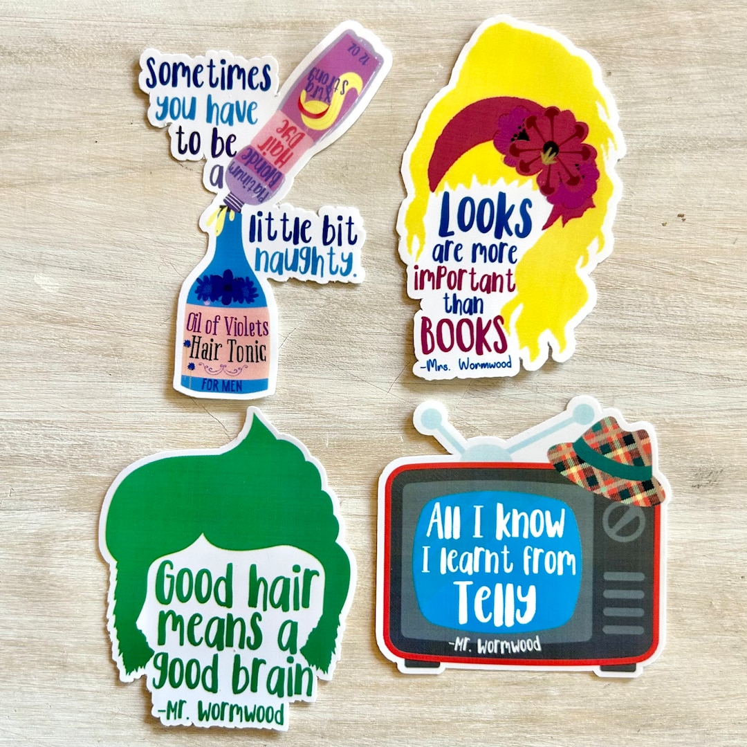 Matilda the Musical Mr. & Mrs. Wormwood Inspired Sticker Pack - 4 Count ...