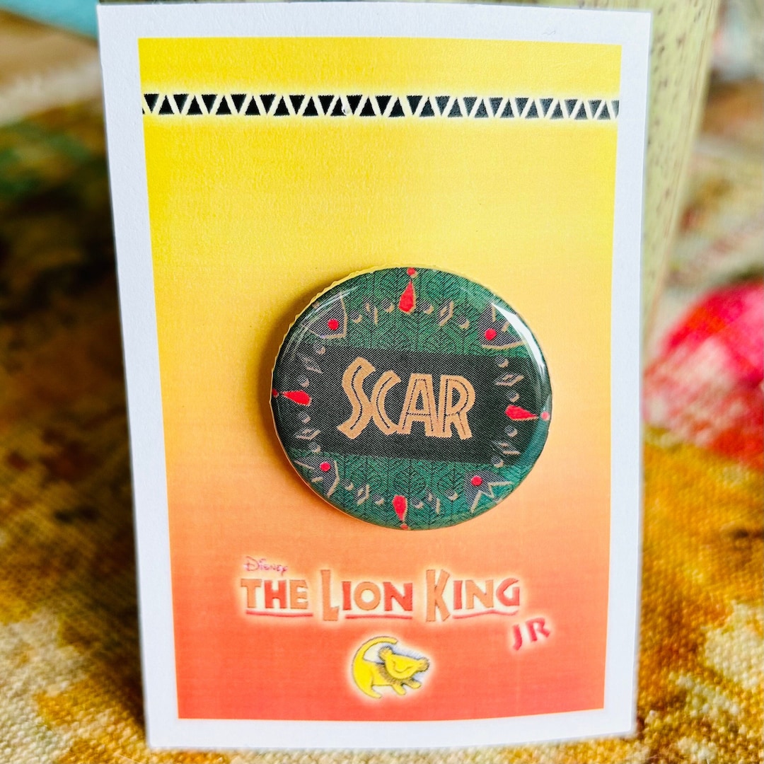 Lion King Jr, Lion King Kids, Scar Inspired Pin, Pinback, Badge, Button ...