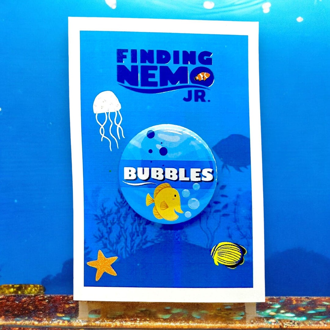 Finding Nemo the Musical Jr.& Kids Bubbles Character Pin, Magnet ...