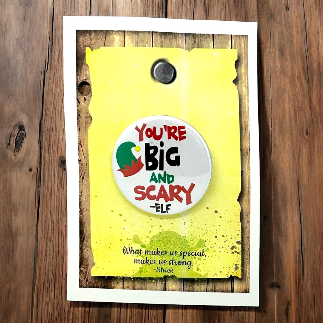 SHREK Musical Inspired Elf Pin, Pinback, Magnet, Pinback, Button, Badge ...