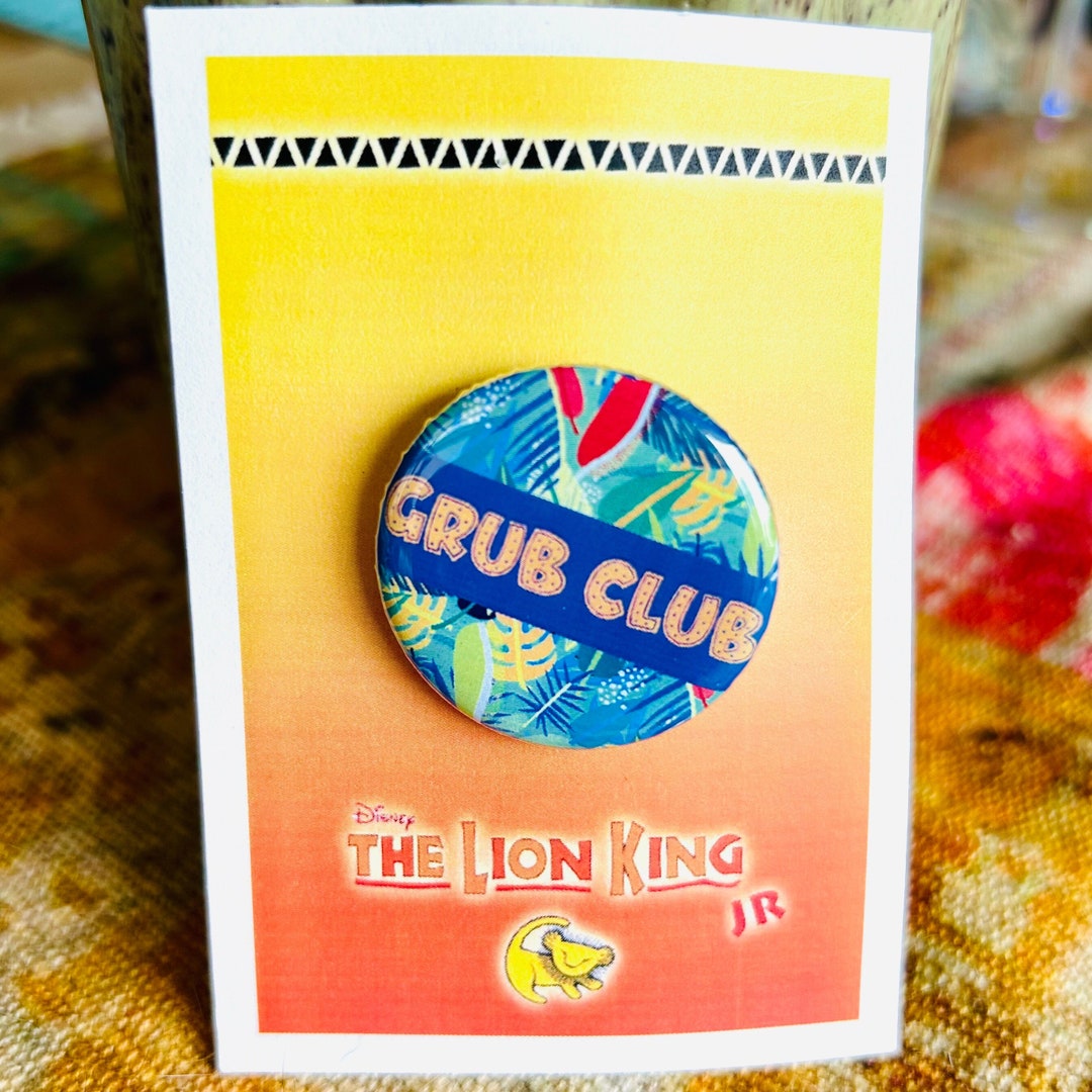 Lion King Jr, Lion King Kids, Grub Club Inspired Pin, Pinback, Badge ...