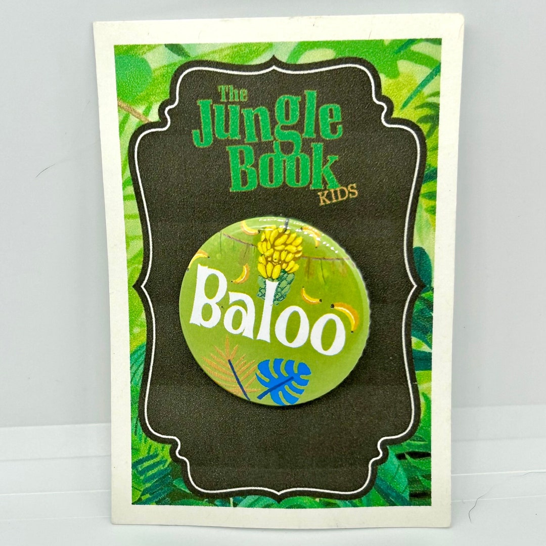 Jungle Book Kids Musical Baloo Inspired Pin, Magnet, Badge, Pinback ...