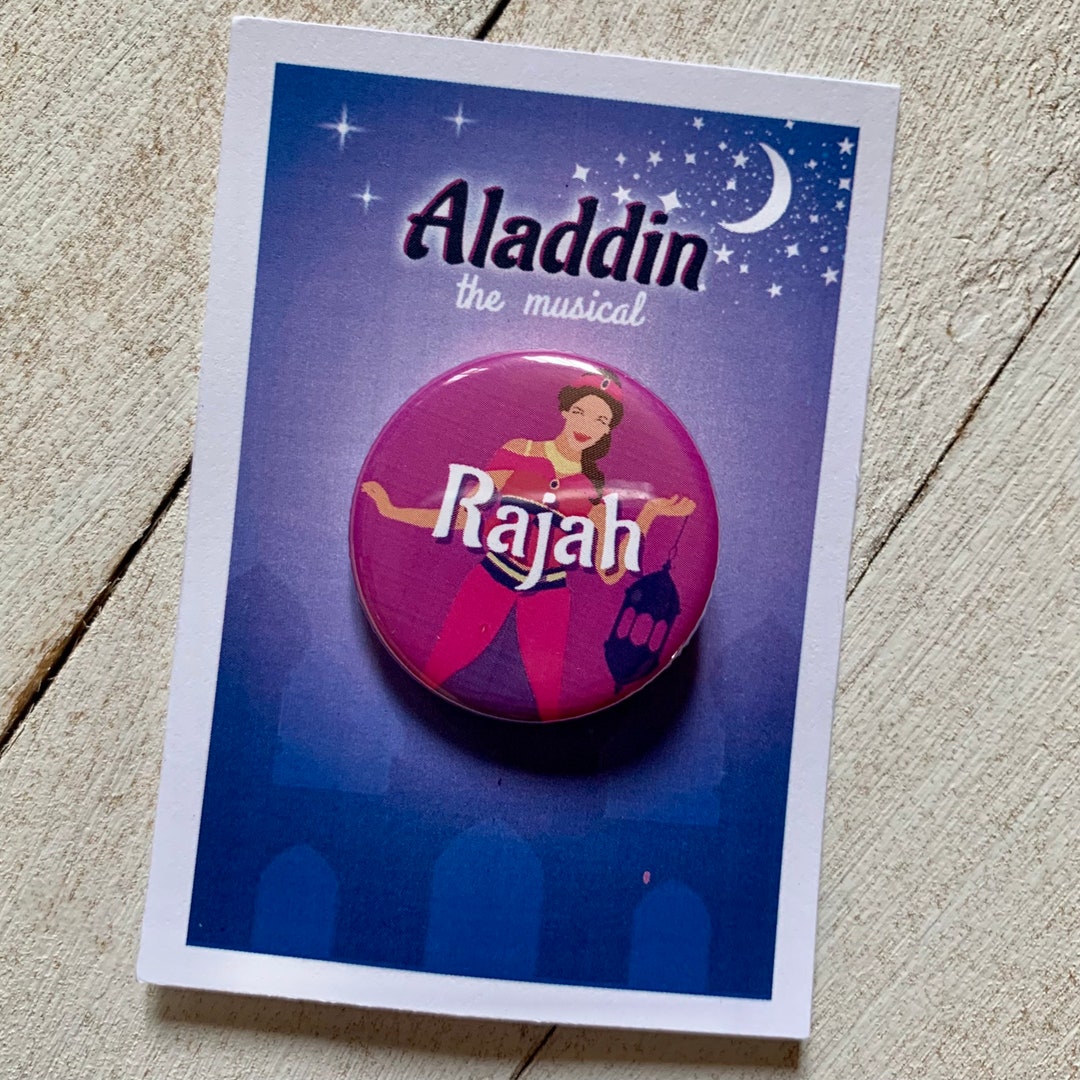 Aladdin the Musical, Rajah Inspired Character Pin, Magnet, Button ...