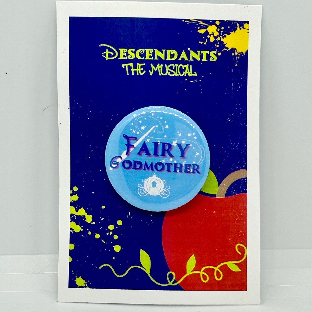 Descendants the Musical Fairy Godmother Inspired Pin, Badge, Magnet ...