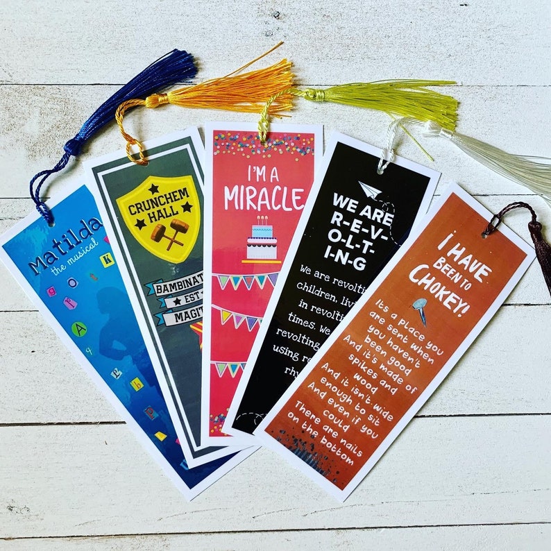 Matilda the Musical Inspired Bookmark Pack, Musical Theatre - Etsy