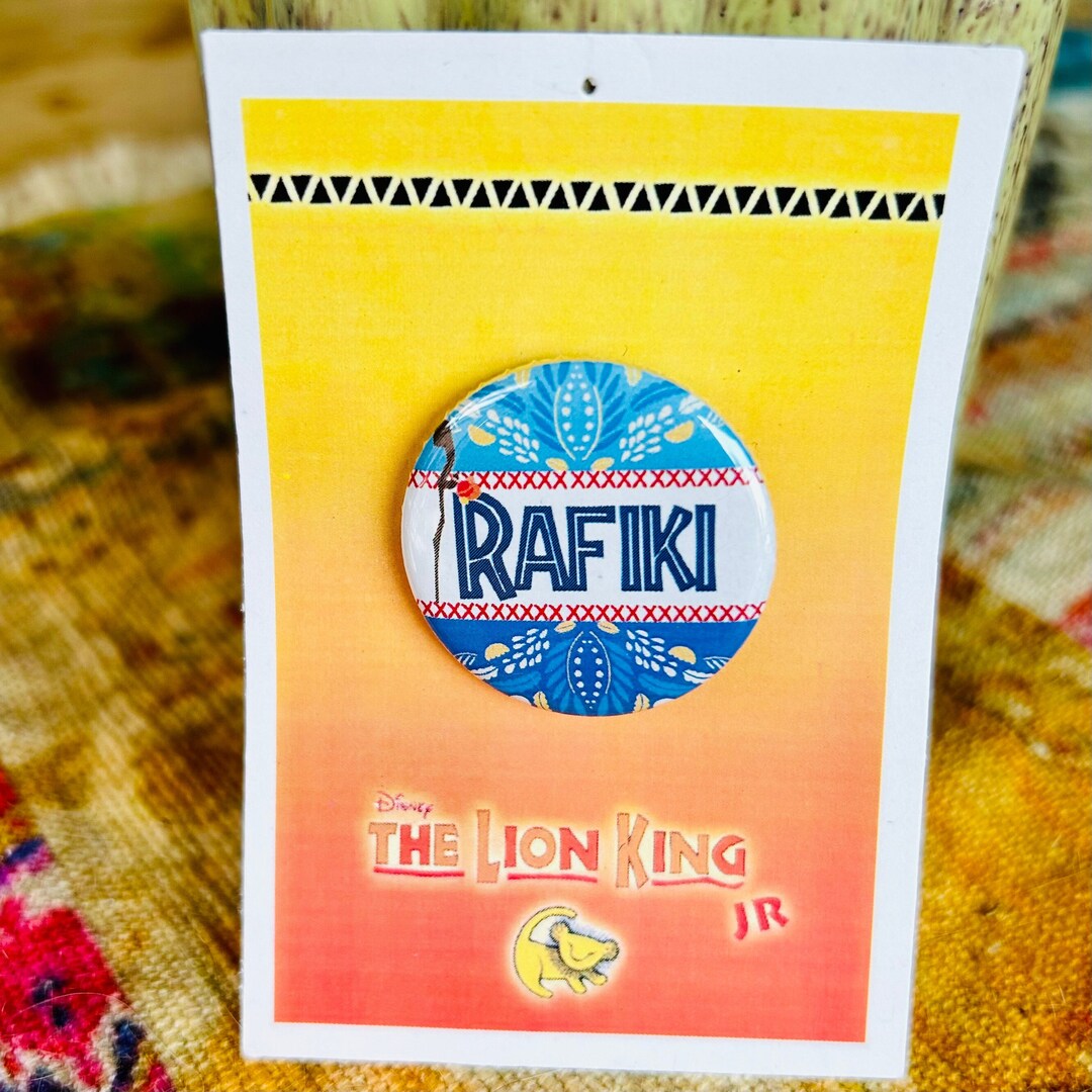 Lion King Jr, Lion King Kids, Rafiki Inspired Pin, Pinback, Badge ...