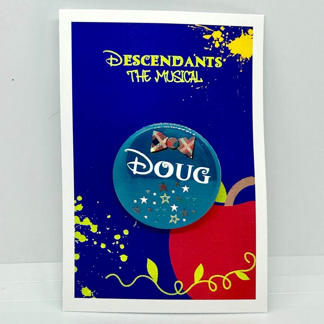 Descendants the Musical Doug Inspired Pin, Badge, Magnet, Button ...