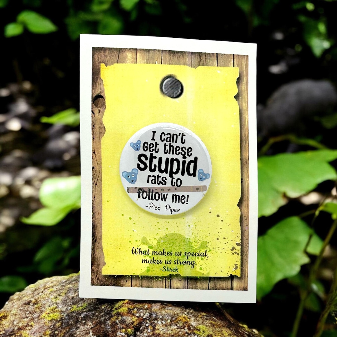 SHREK Musical Inspired Pied Piper Pin, Pinback, Magnet, Pinback, Button ...