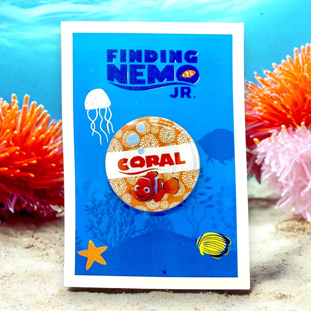 Finding Nemo the Musical Jr.& Kids Coral Character Pin, Magnet, Button ...