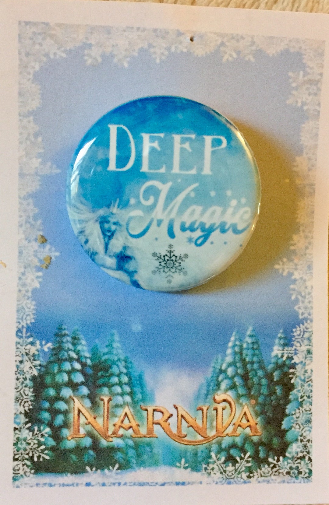Narnia Pin,"deep Magic", Pinback, Button, Musical Theatre Keepsake - Etsy