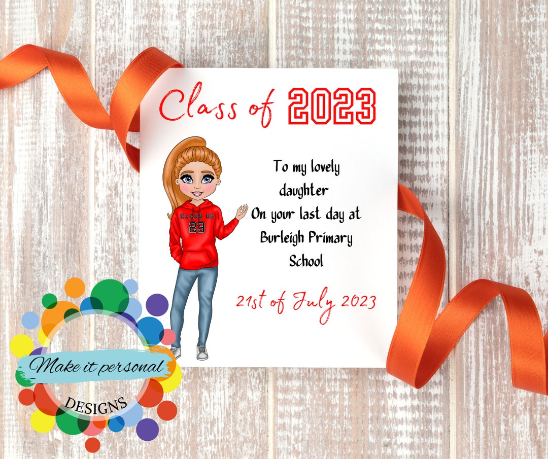 School Leaver Cards, Personalized Gift for Kids, School Leavers Gifts ...