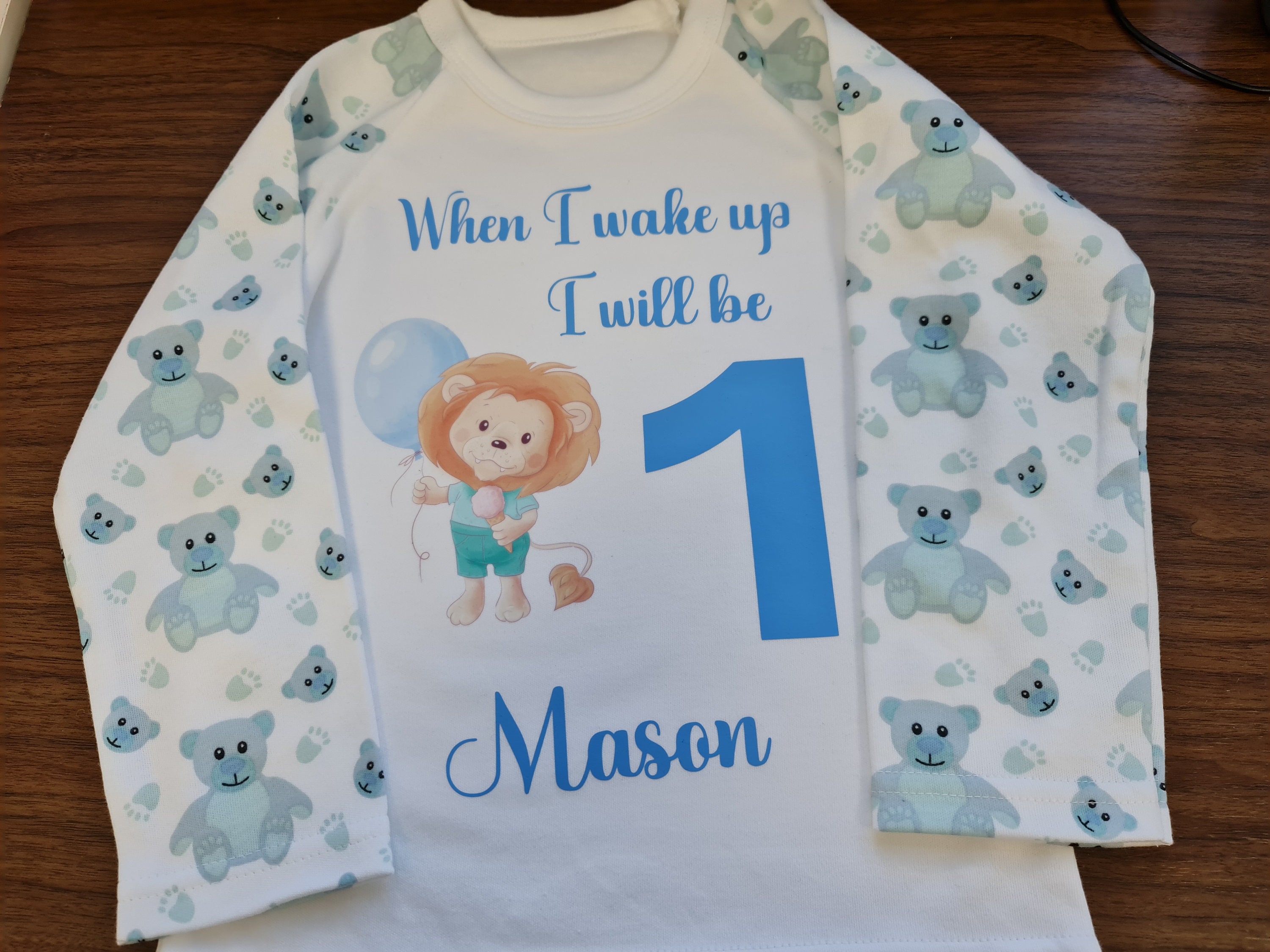 When I Wake up I Will Be 1 Pjs, Second Birthday Gift, Birthday Eve ...