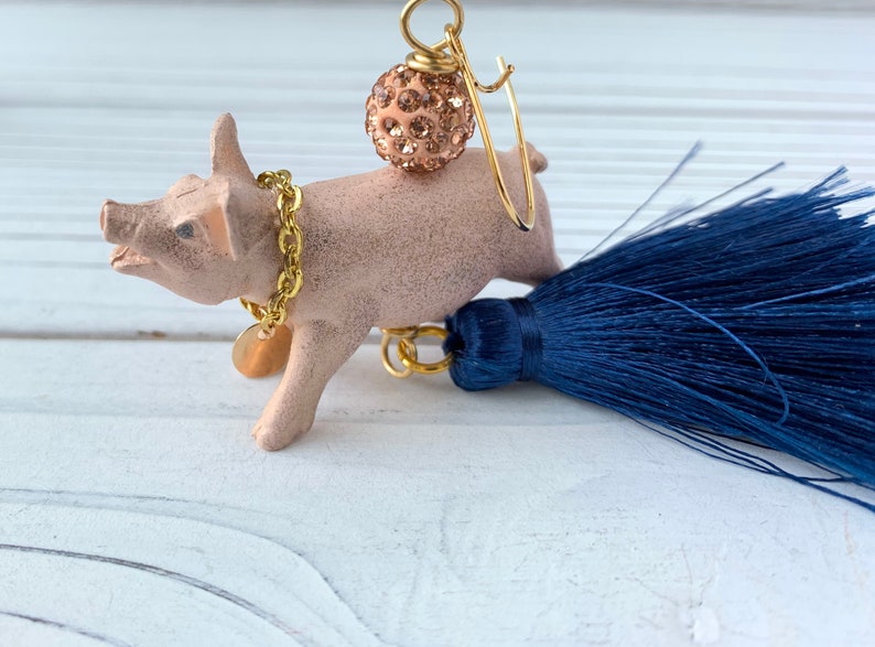 Lenora Dame Wilbur the Pig Tassel Earrings - Etsy