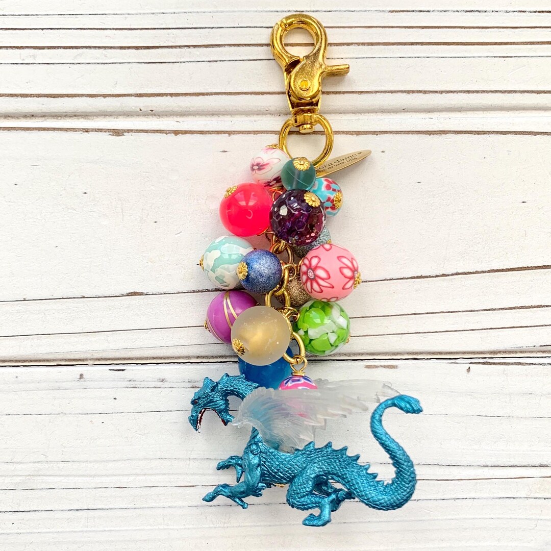 Lenora Dame Dragon Bag Charm - Dragon Keychain - Etsy