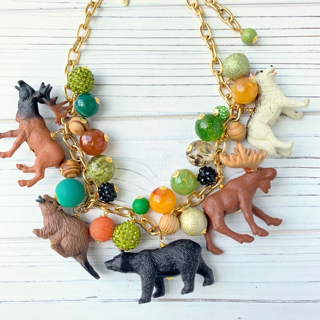 Lenora Dame Forest Animal Charm Necklace - Etsy