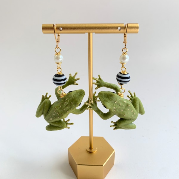 Frog Earrings - Etsy