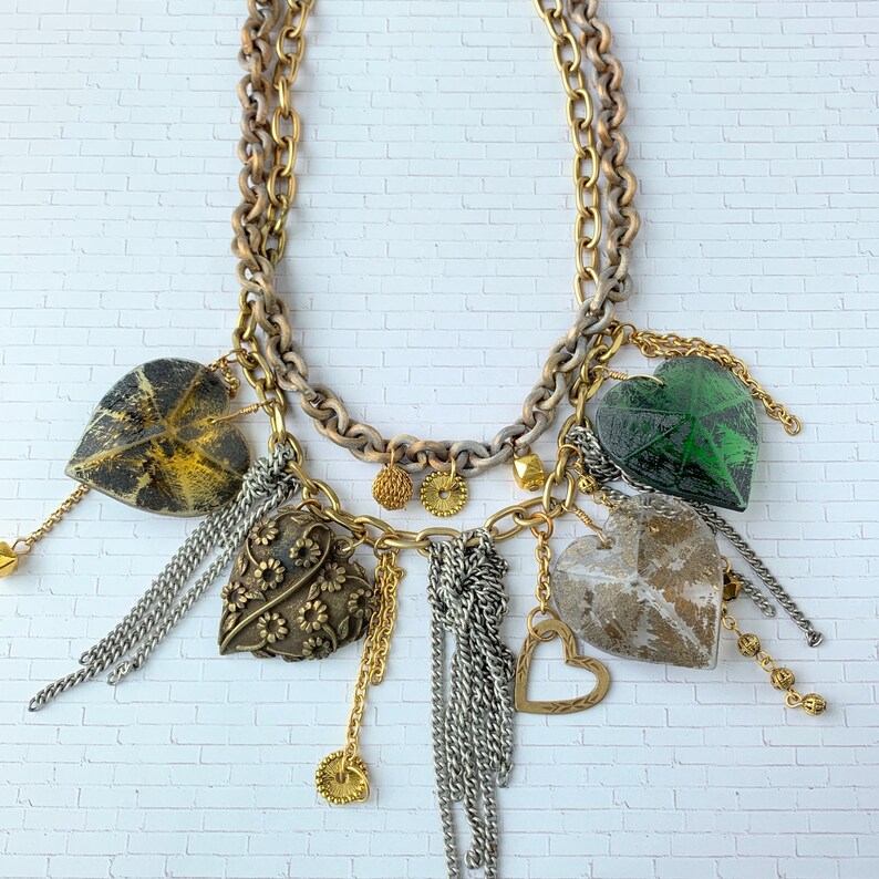 Lenora Dame Dripping Hearts Edgy Valentine Necklace One of a - Etsy