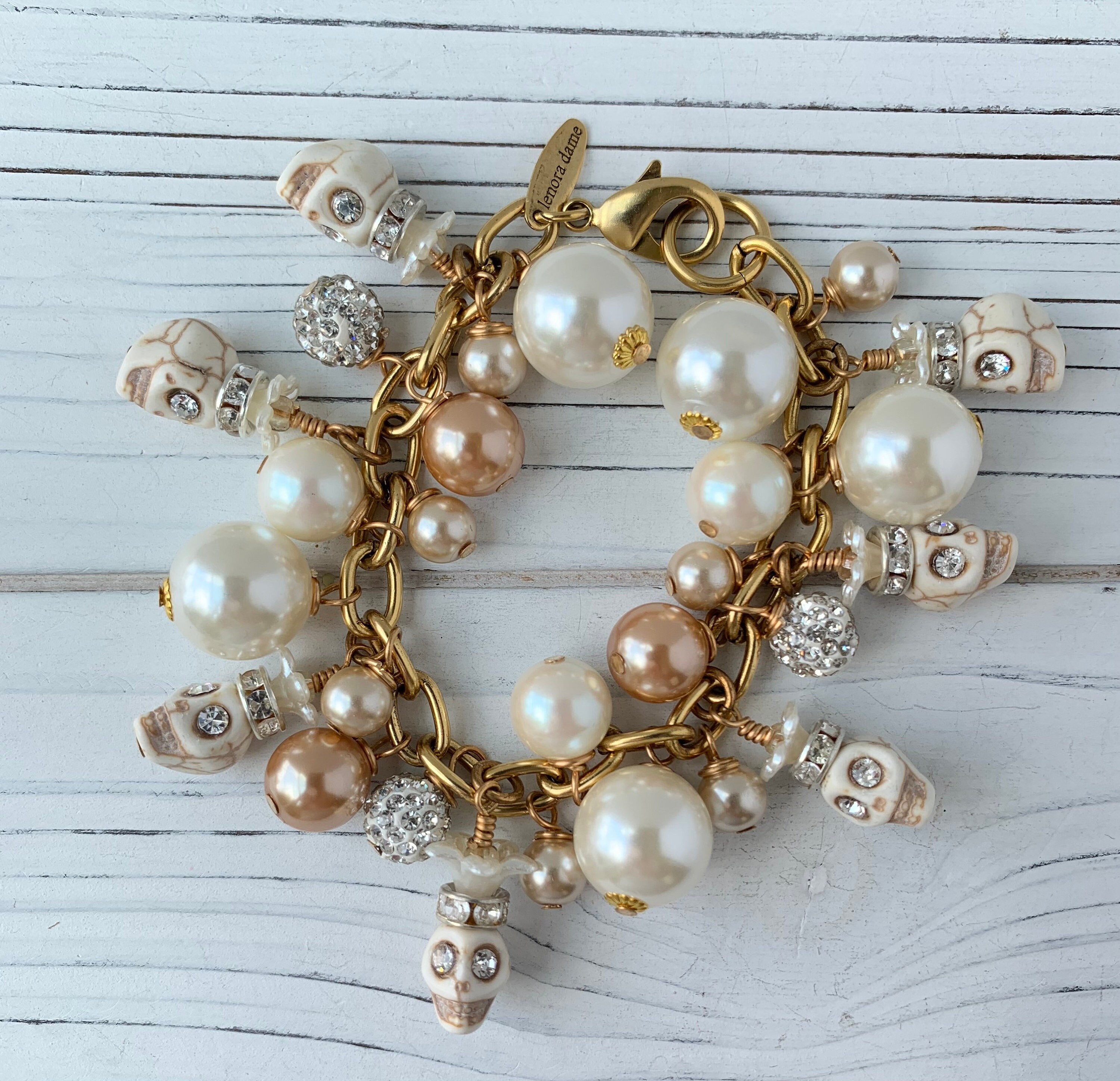 Lenora Dame Corpse Bride Skull Charm Bracelet - Etsy