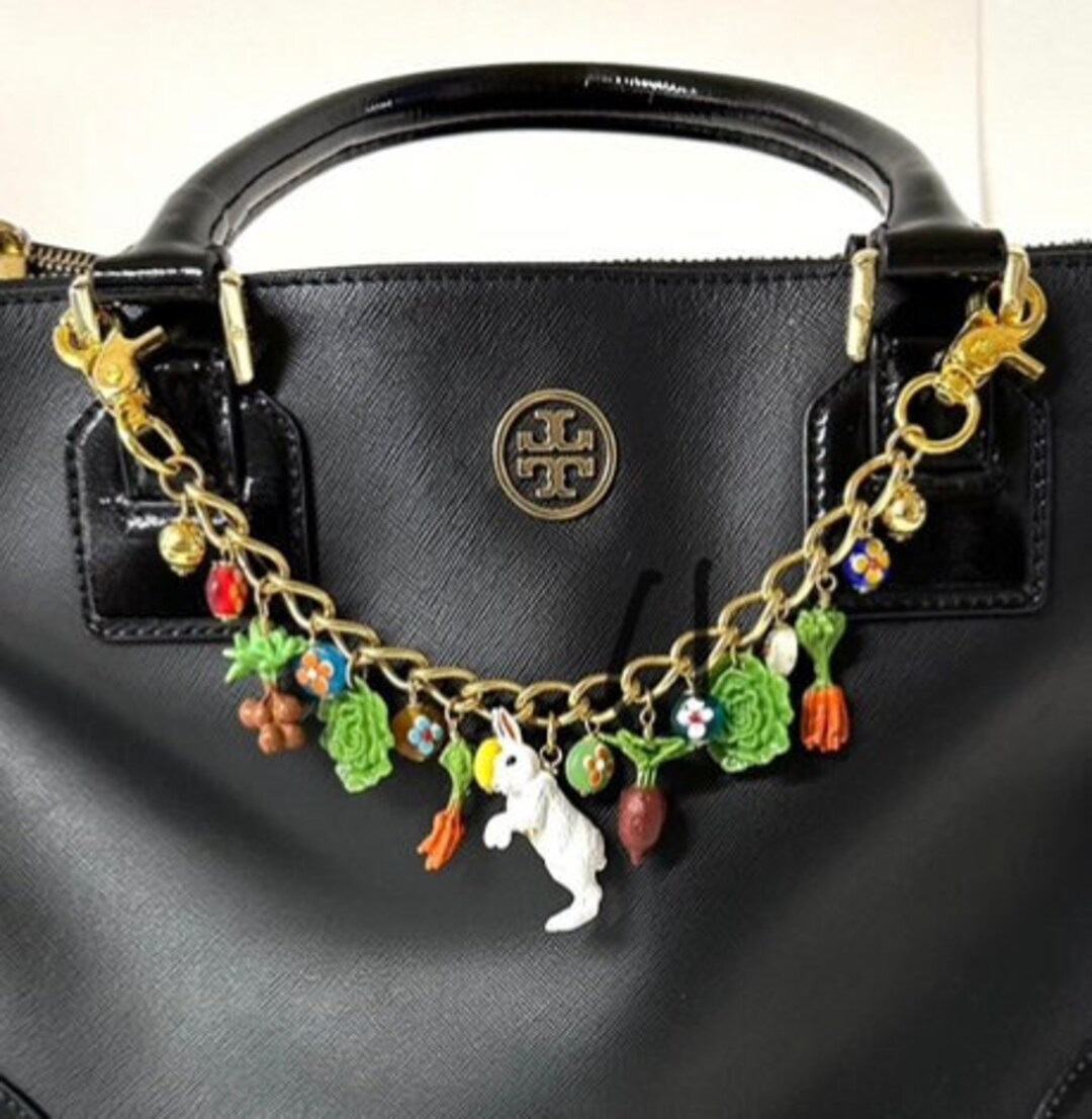 NEW DESIGN Lenora Dame Bunny Rabbit Garden Chain Bag Charm - Etsy