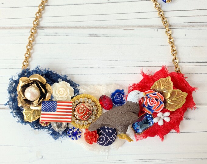 Lenora Dame Americus Bib Statement Necklace - One-of-a-kind - Etsy