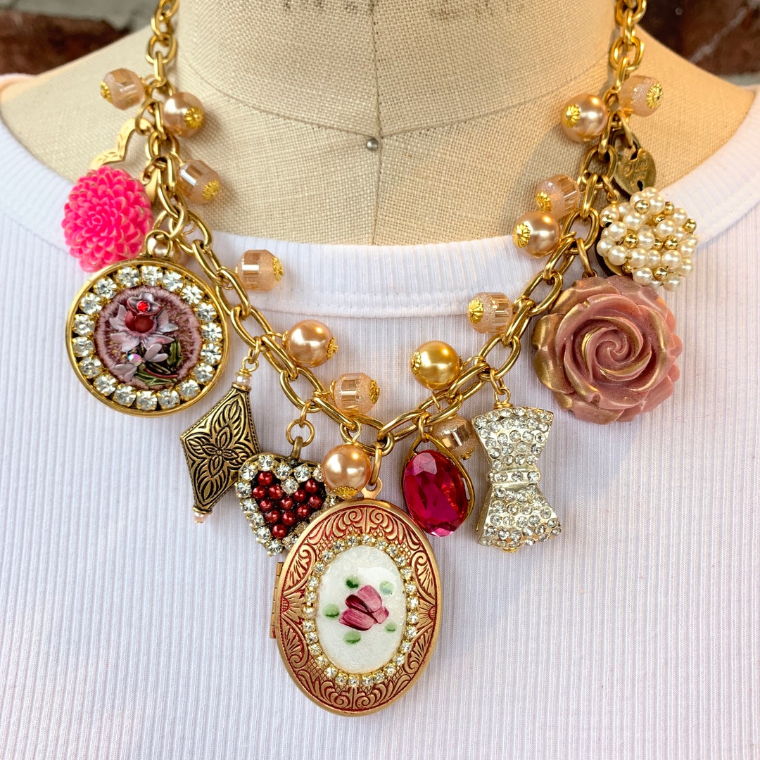 Lenora Dame Valentine Locket Necklace - One-of-a-kind - Etsy