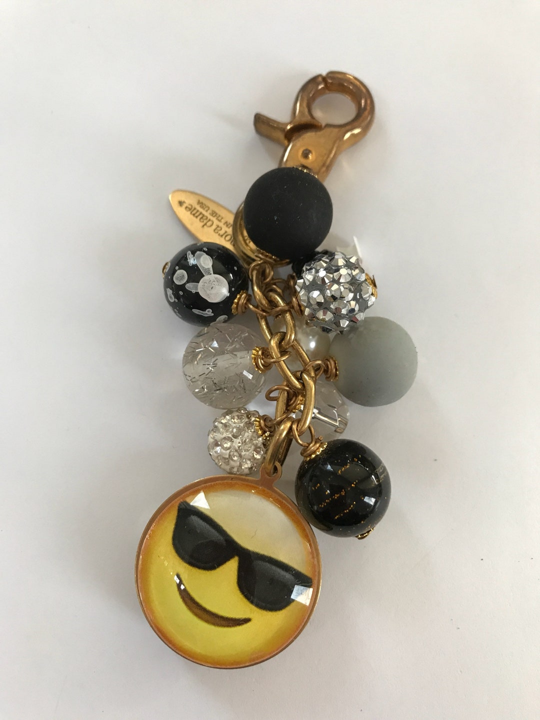 Lenora Dame Risky Business Emoji Bag Charm Keychain Charm - Etsy