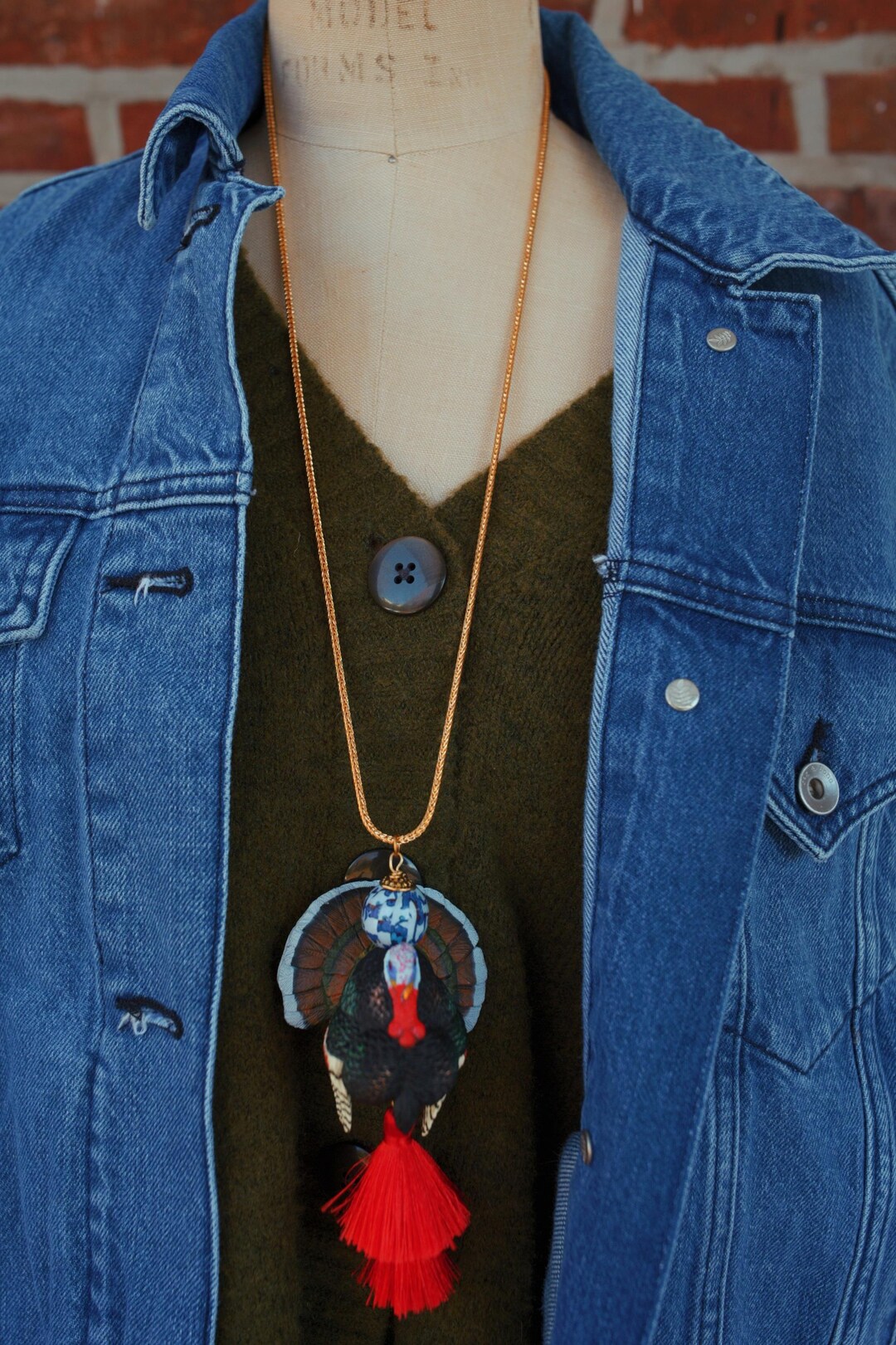 Thanksgiving Turkey Pendant - Etsy