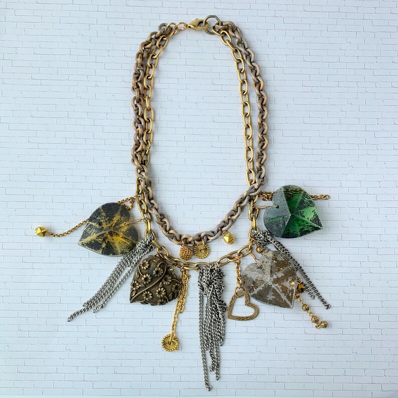 Lenora Dame Dripping Hearts Edgy Valentine Necklace One of a - Etsy