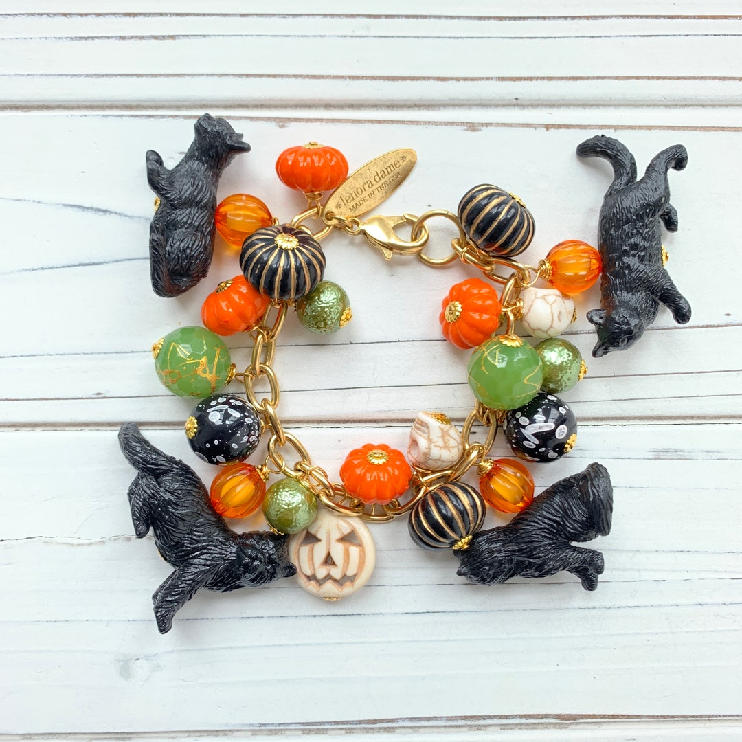 Lenora Dame Festive Feline Halloween Bracelet - New Version - Etsy