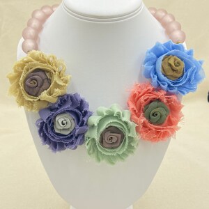 Lenora Dame Easter Egg Silk Corsage Bib Necklace - Etsy