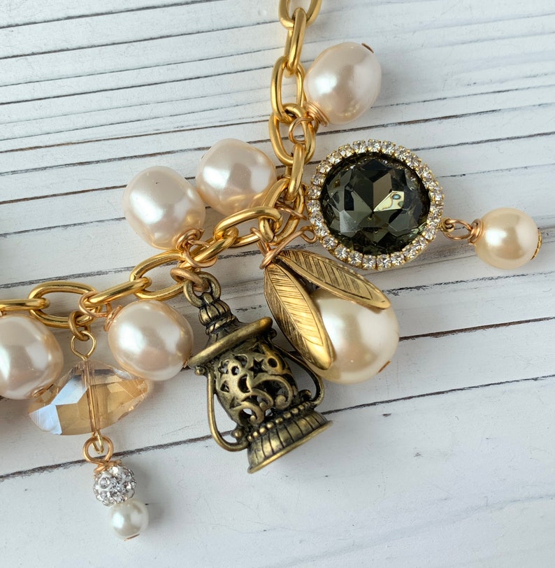 Lenora Dame Classic Pearl Charm Necklace - Etsy