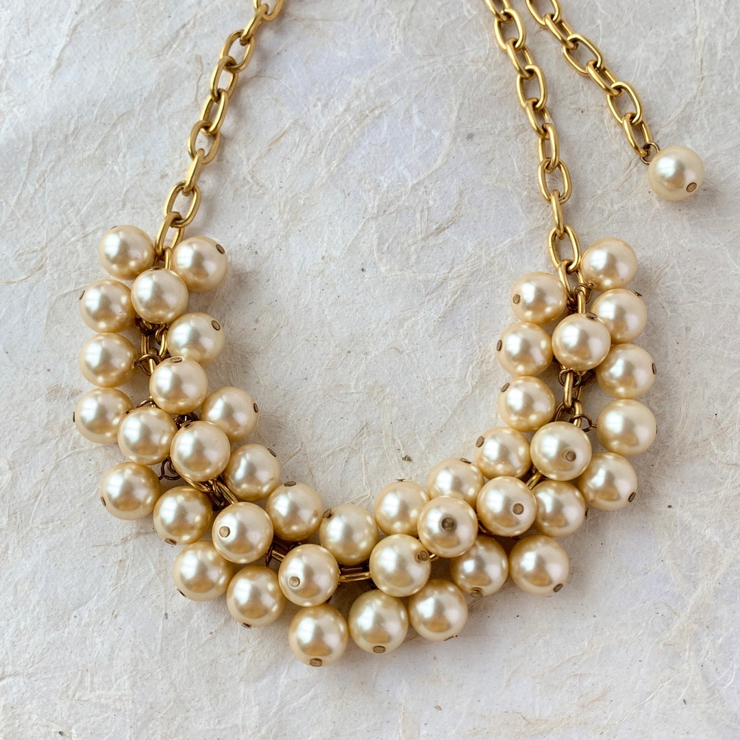 Lenora Dame Iconic Pearl Cluster Charm Necklace - Etsy