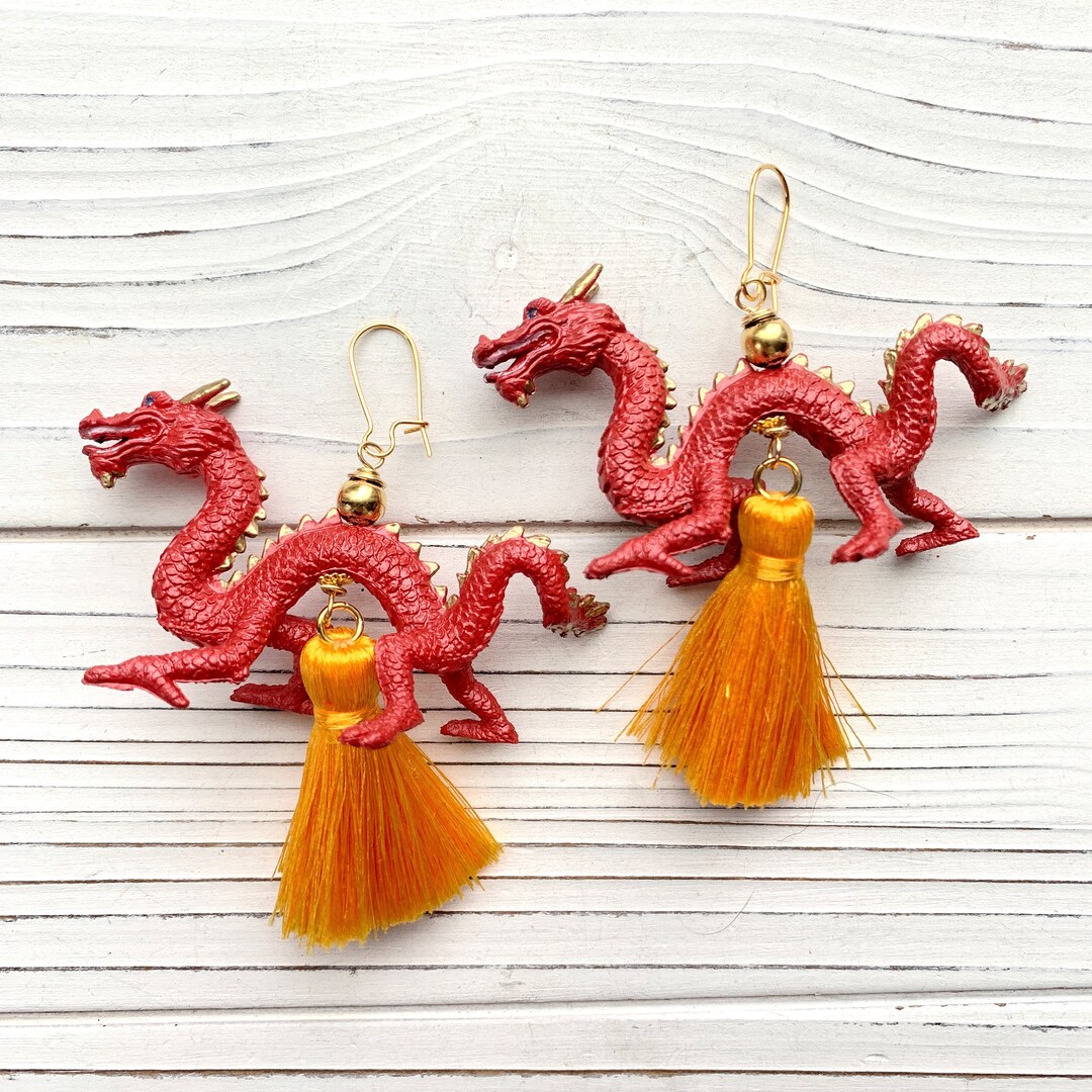 LAST ONE - Lenora Dame Year of the Dragon Earrings - Etsy