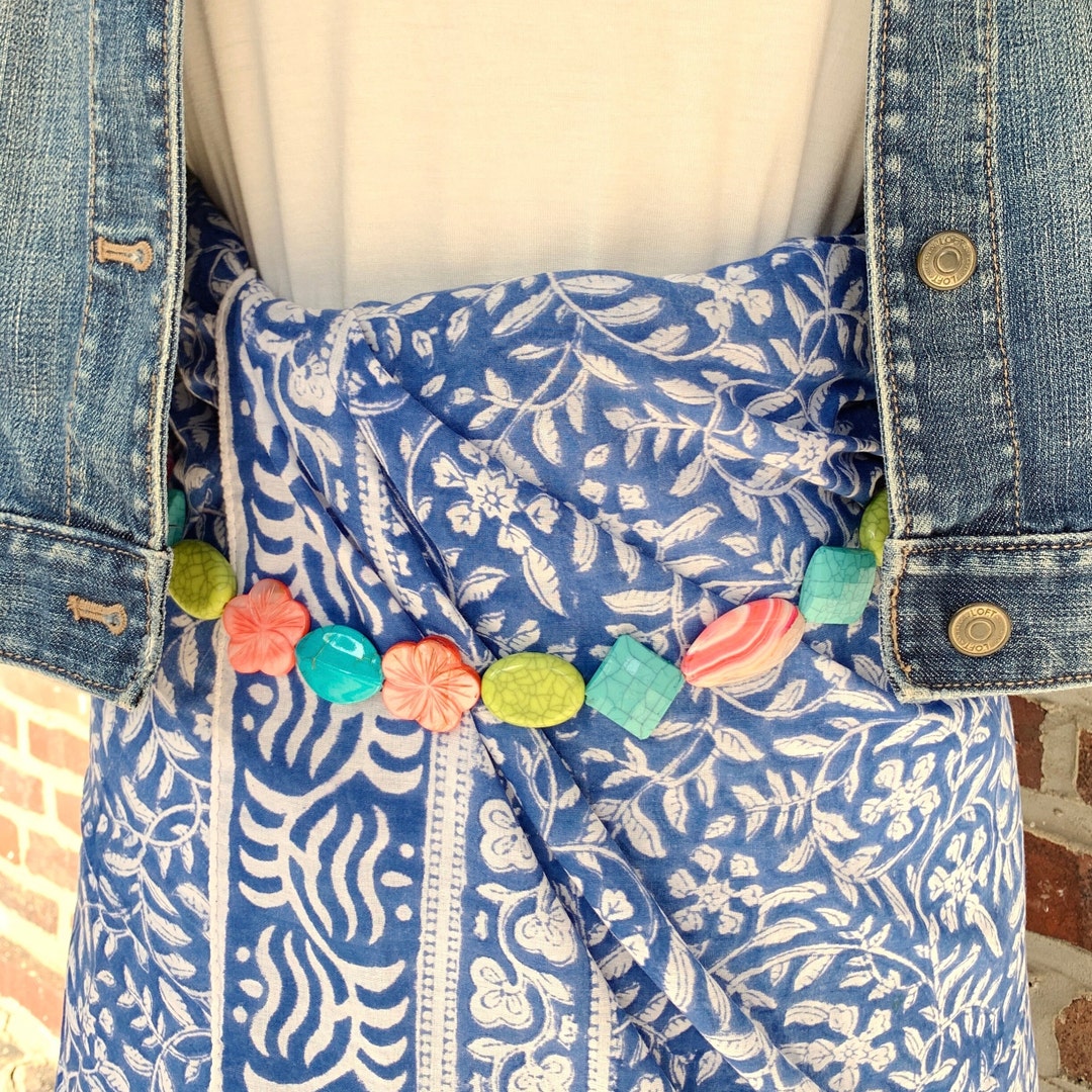 NEW! Lenora Dame Key West Beaded Chain Belt - Etsy