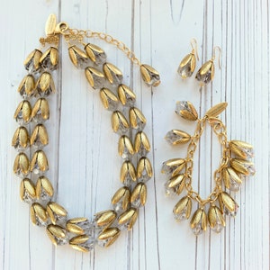 Lenora Dame Classic Bead Cap Charm Bracelet - Lucite - Etsy