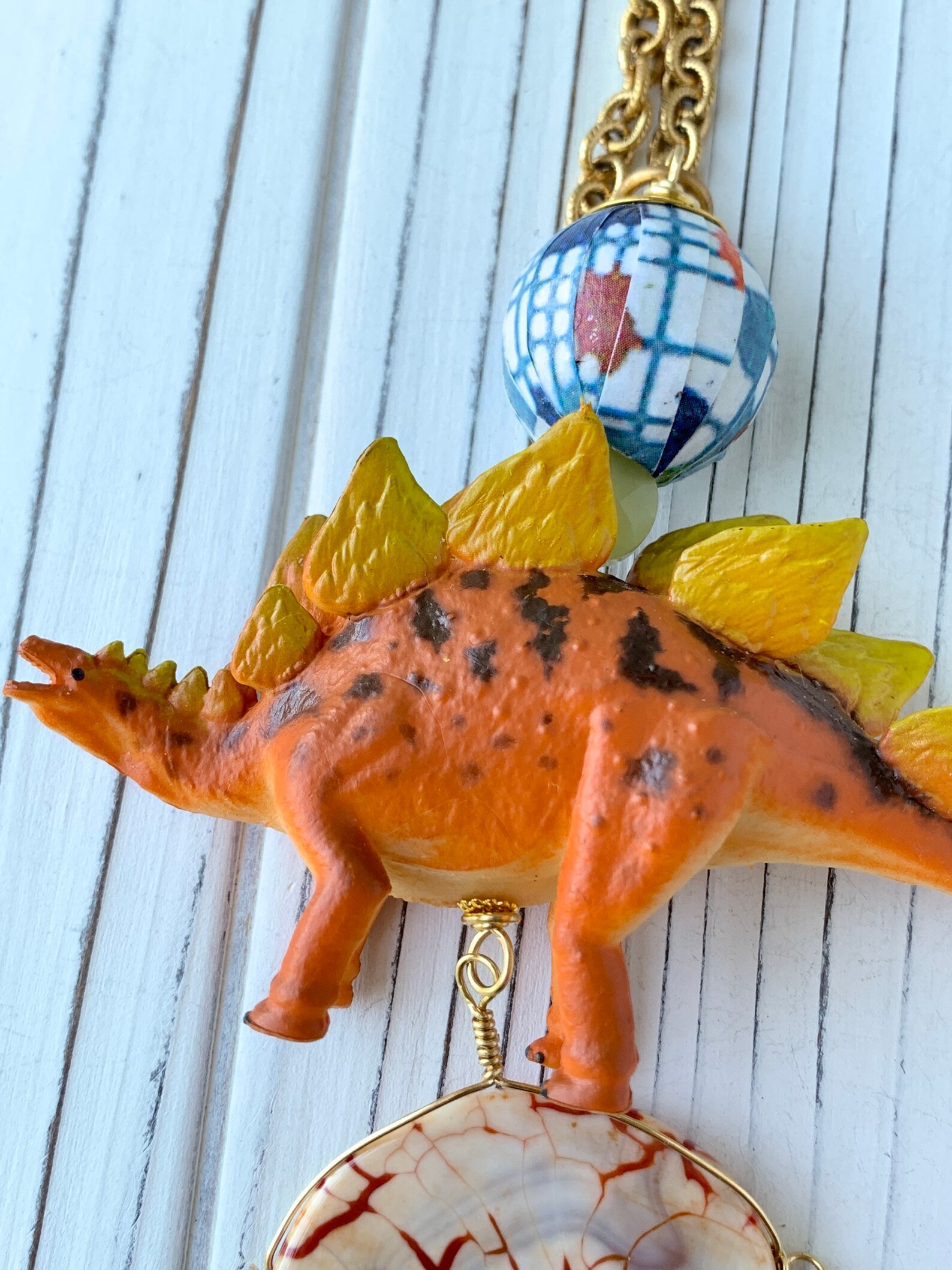 Lenora Dame Megan the Stegosaurus Pendant Necklace - Etsy
