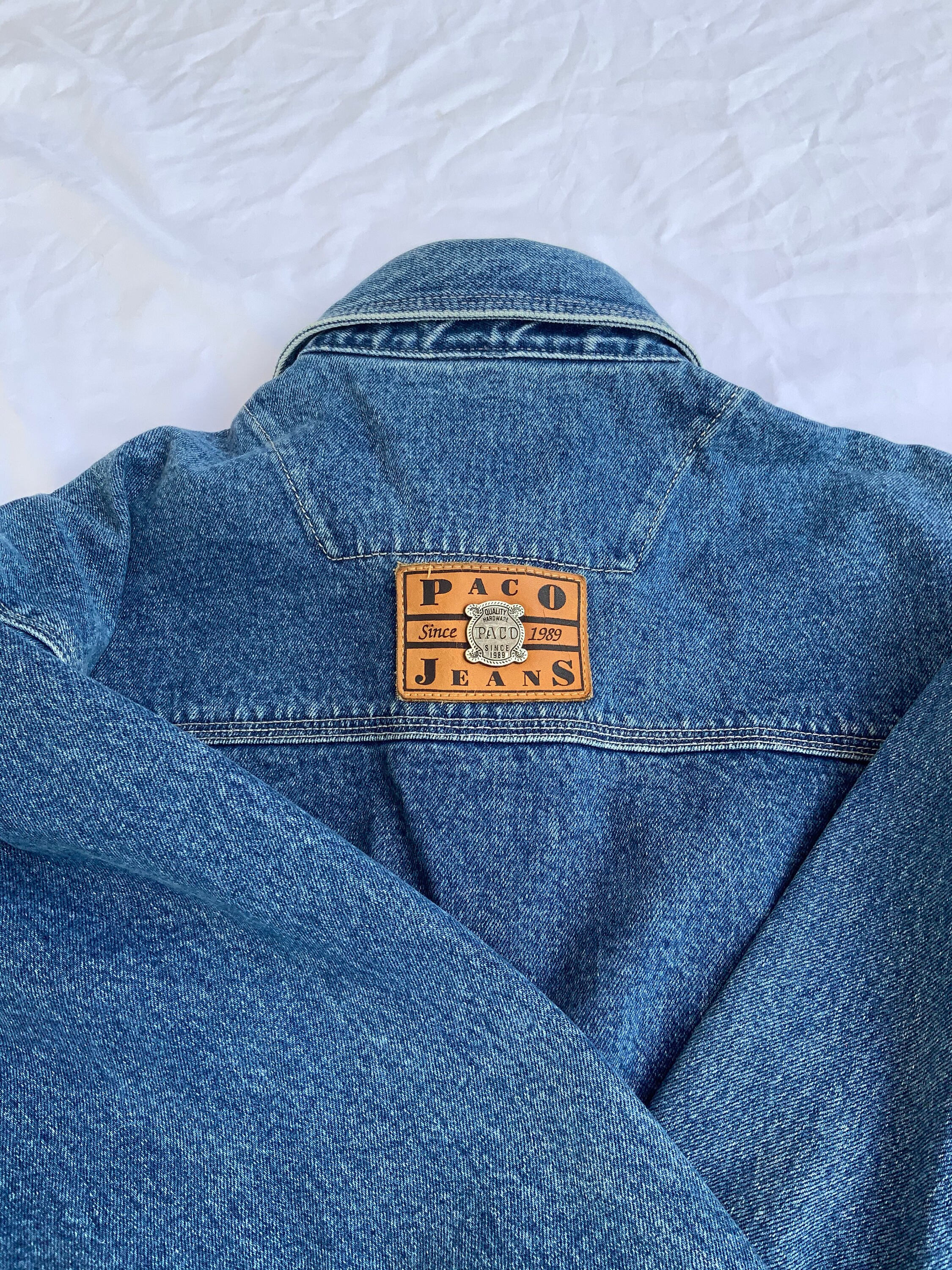 Vintage PACO Jeans Authentic Old School Hip Hop Blue Denim Jean Jacket ...