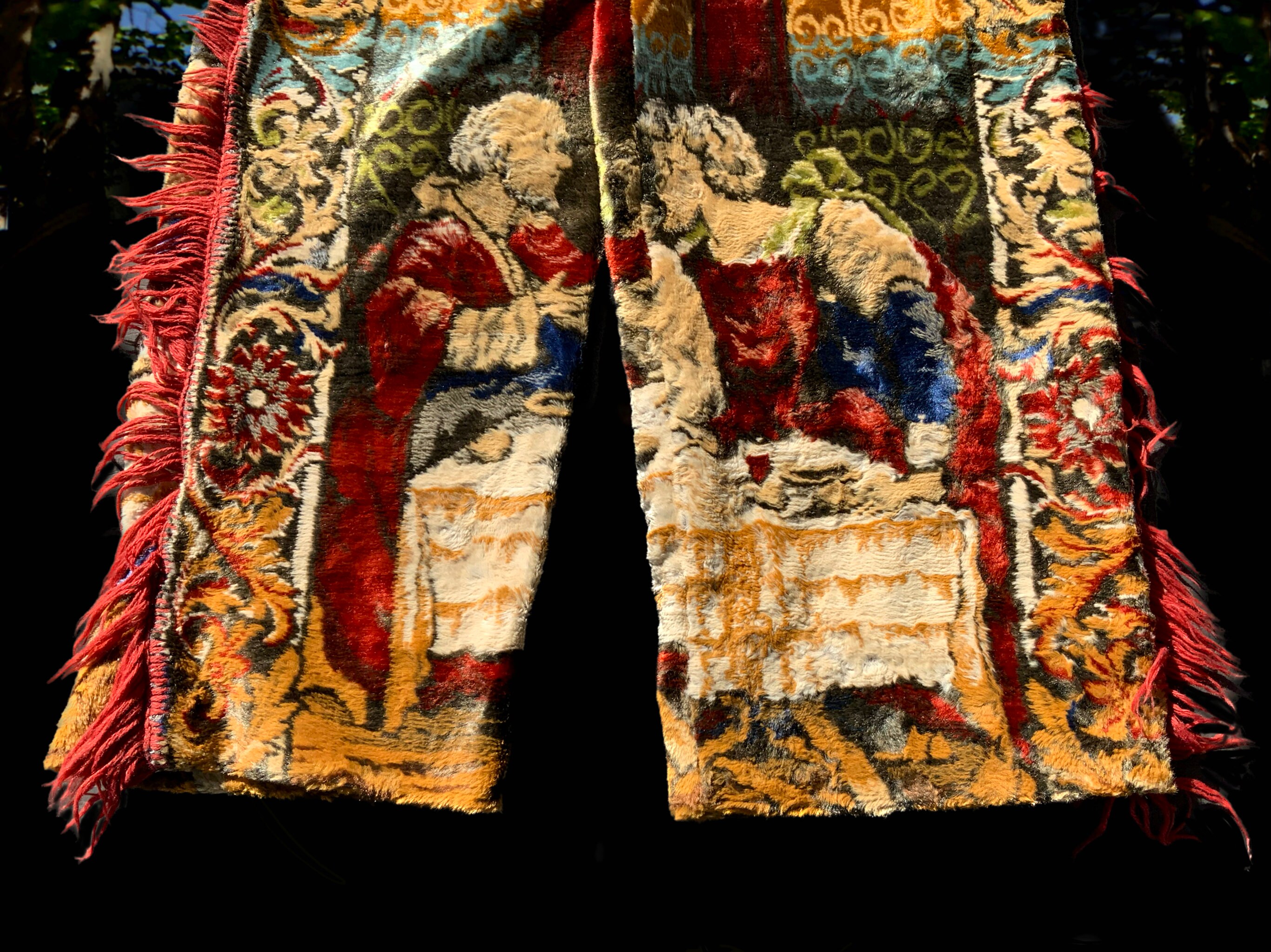 HANDMADE One-of-a-kind the Last Supper All Over Print Carpet Trousers ...