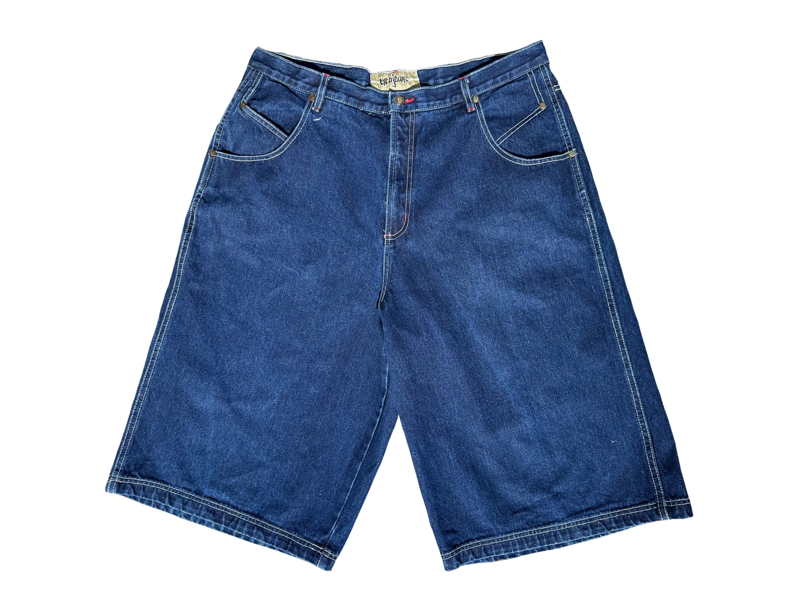 Vintage Y2K Exco Baggy Old School Jorts Men's W38 Embroidered Bboy ...