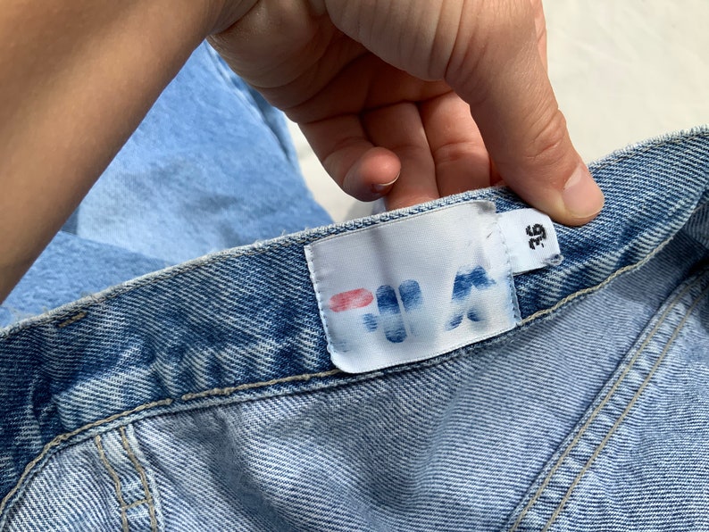 FILA Vintage 1990s Print Out Logo Patch Carpenter Jeans Fade - Etsy