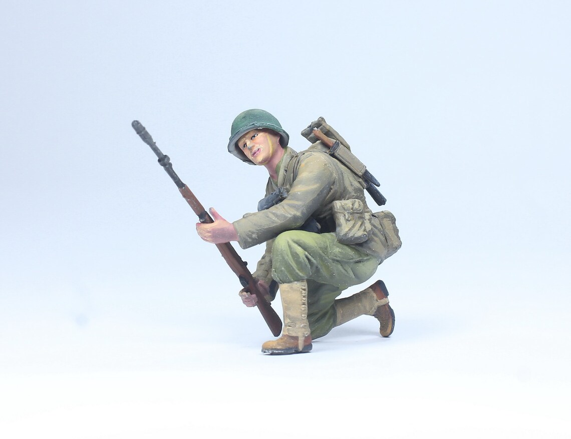 Painted Figures US Ranger Infantry 04 Figures Normandy 1944 WW2 1:35 ...