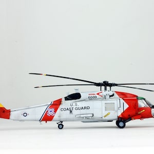 Handcrafted HH-60J US Coast Guard Helicopter Model (1:72 Scale) - Etsy