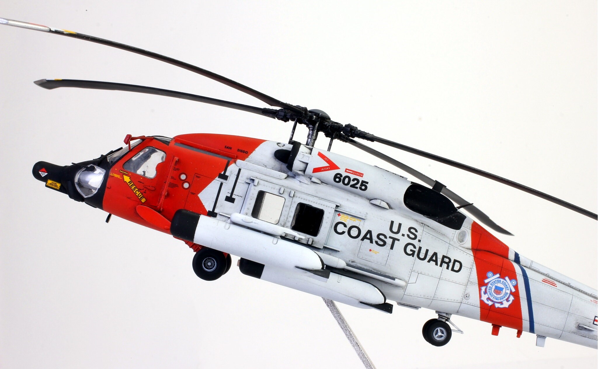 Pro Built Model HH-60J US Coast Guard /w Stand 1:48 built and Painted ...