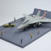 Built Model 1:72 Modern US Aircraft Carrier Deck Diorama /w F-14A ...