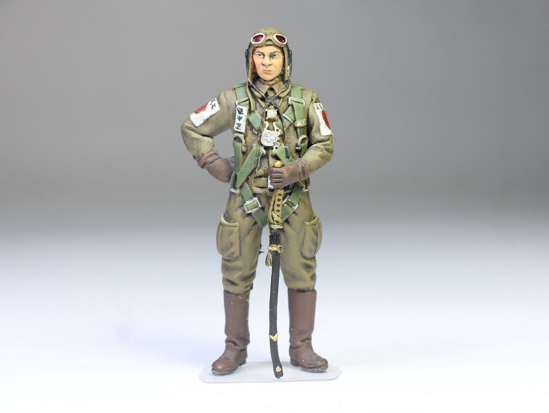 Painted Figure Japanese Kamikaze Pilot WW2 1:32 (built and Painted by ...